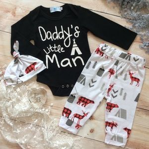 Matching Sets | Boutique Baby Boy Daddys Little Man 3pc Outfit | Poshmark